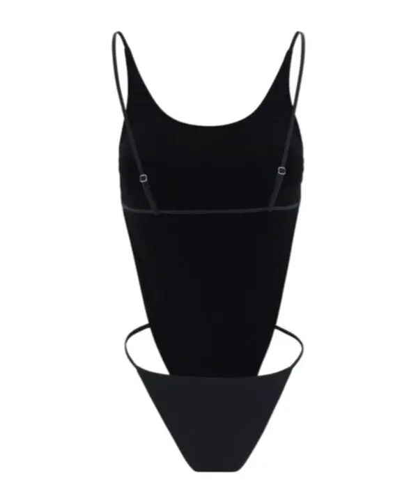 Saint Laurent One-piece Swimsuit With Tie Back - Black