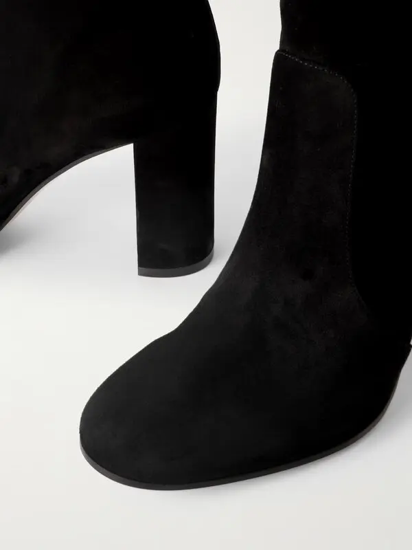 GIANVITO ROSSI Suede Over The Knee Boots - Black