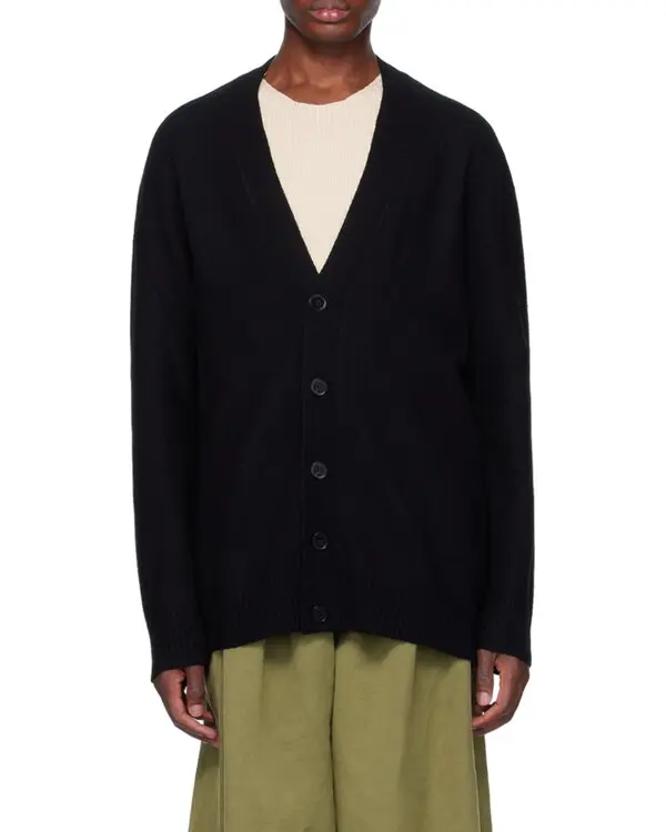 JIL SANDER V-neck Button-down Cardigan - Black