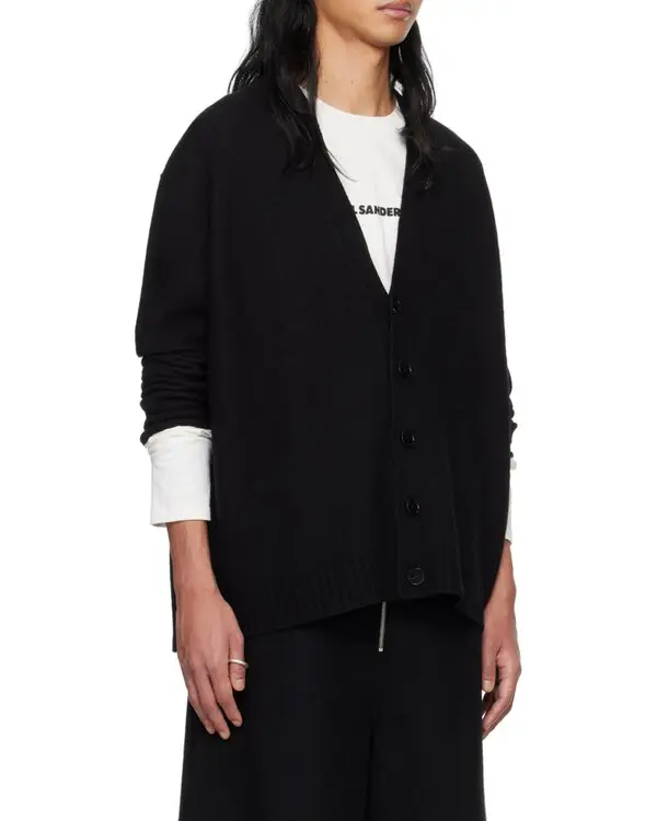 JIL SANDER V-neck Button-down Cardigan - Black
