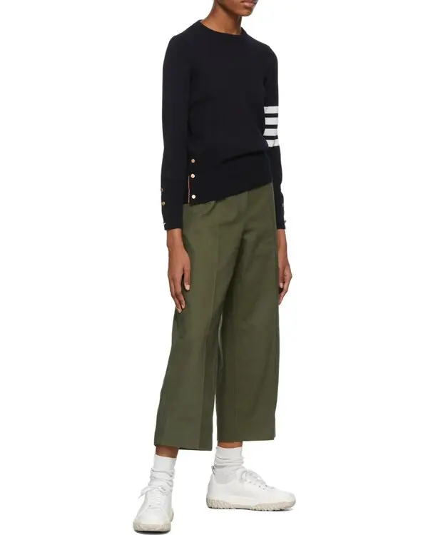Thom Browne Milano Stitch Four-bar Pullover - Navy Blue