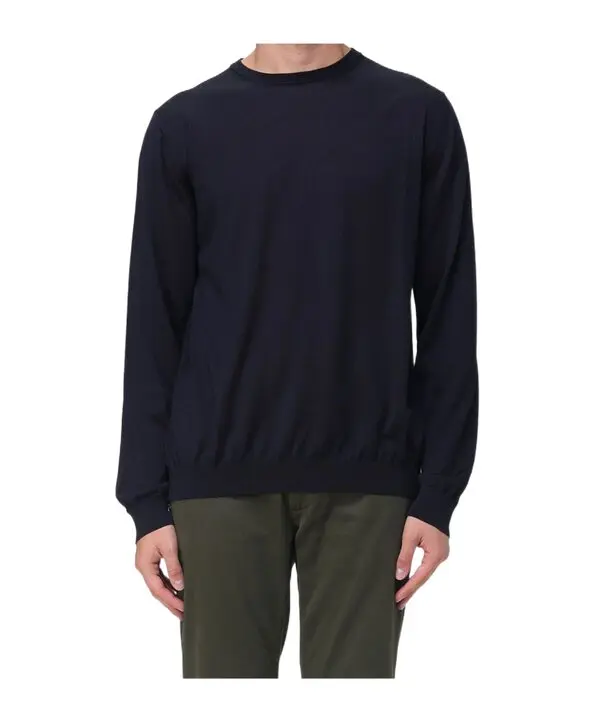 ROBERTO COLLINA Round Neck Long-sleeved Knitwear - Blue
