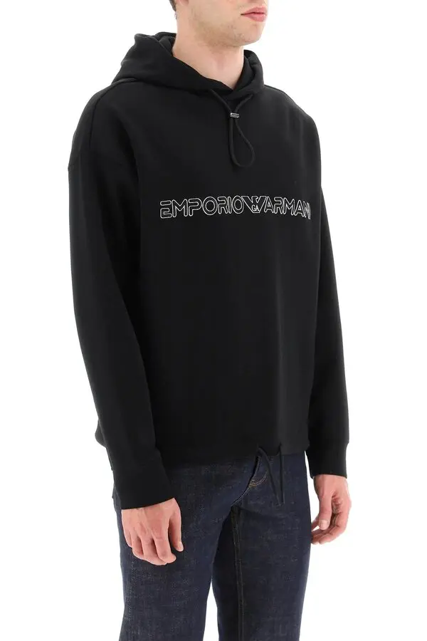 Emporio Armani Embroidered Logo Hoodie