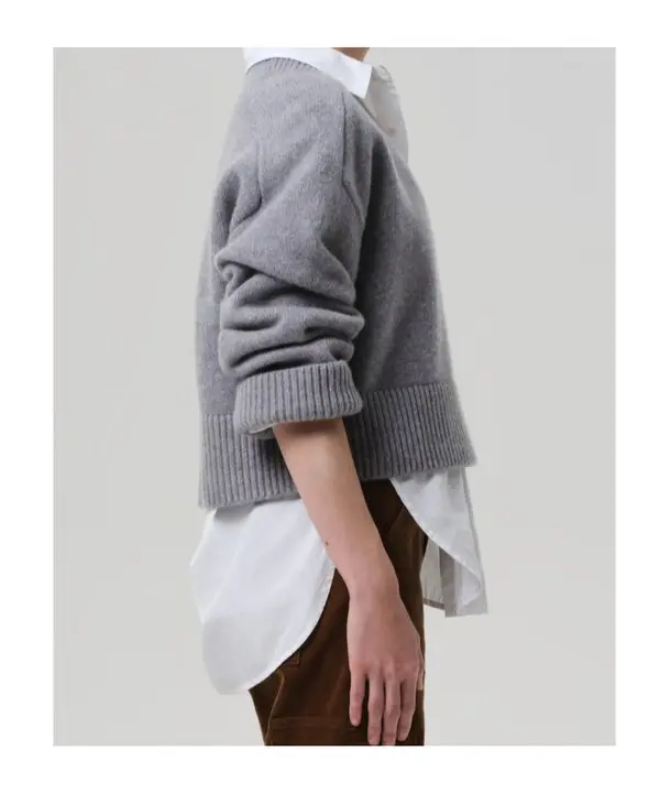 Citizens Of Humanity Gazette Puzzle V-neck Cropped Sweater
