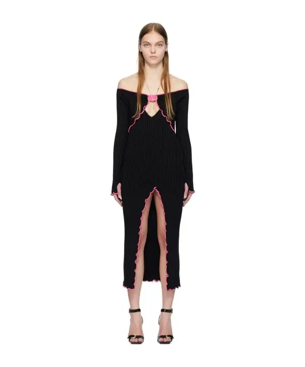 Versace Long-sleeve Strapless Dress