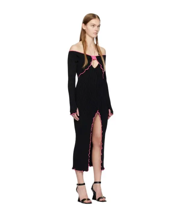 Versace Long-sleeve Strapless Dress
