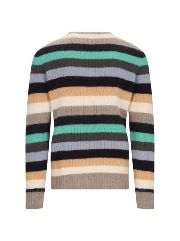 DRUMOHR Striped Ribbed Knit Pullover - Multicolor