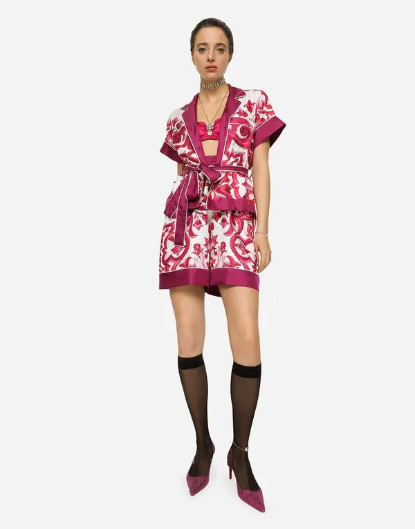 Dolce & Gabbana Majolica-printed Twill Pajama Shorts