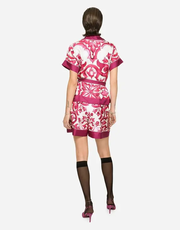Dolce & Gabbana Majolica-printed Twill Pajama Shorts