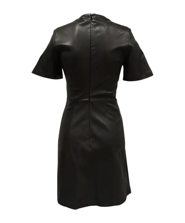 Rabanne Gathered Leather Mini Dress