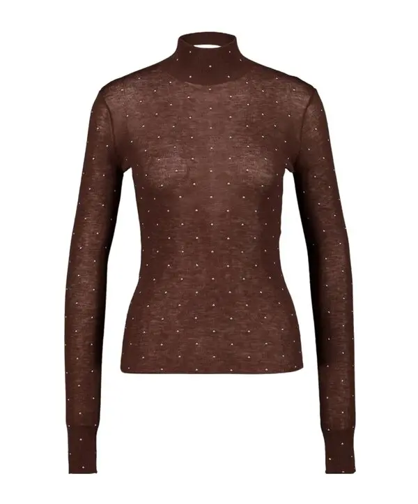 Rabanne Embellished Turtleneck Top