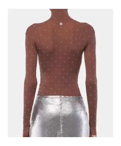 Rabanne Embellished Turtleneck Top