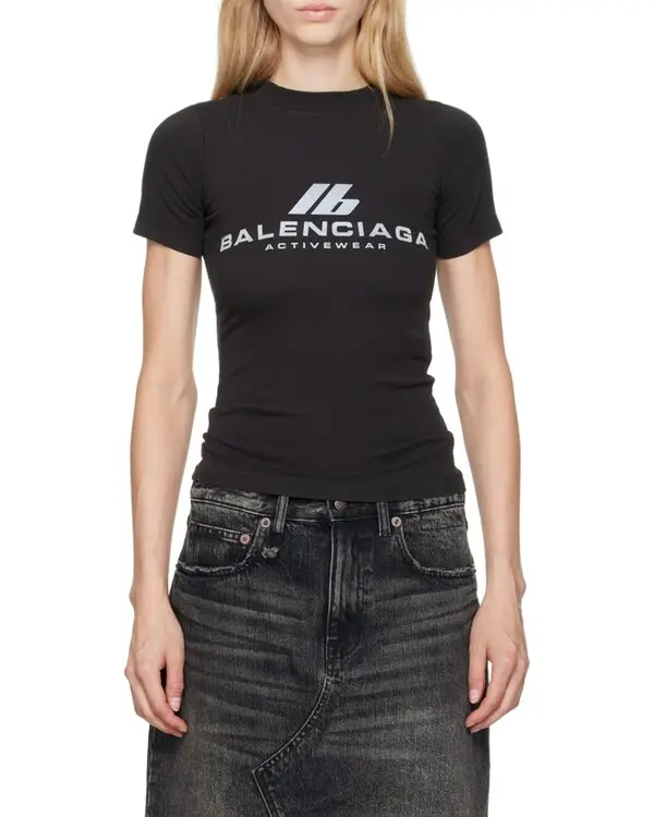 Balenciaga Activewear Fitted T-shirt - Black