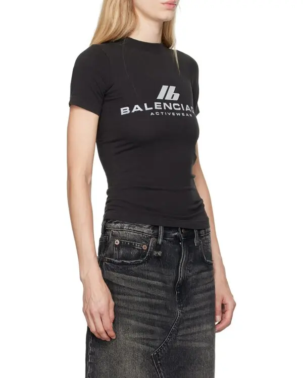 Balenciaga Activewear Fitted T-shirt - Black