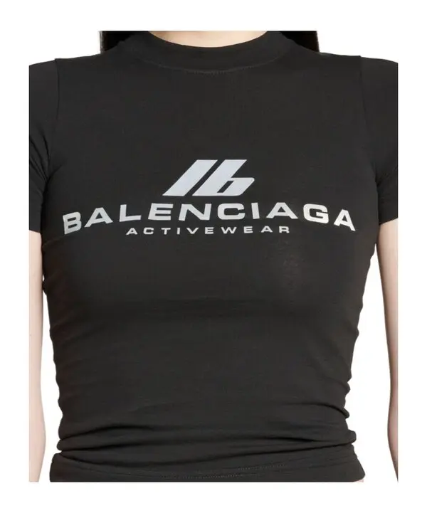 Balenciaga Activewear Fitted T-shirt - Black
