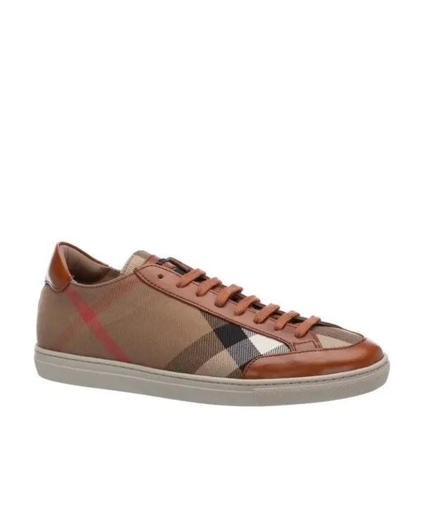 Burberry Check Lace Low-top Casual Sneakers