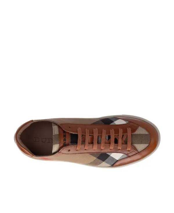 Burberry Check Lace Low-top Casual Sneakers