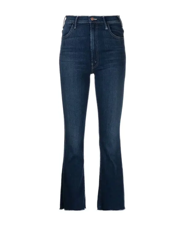 MOTHER The Hustler Cropped Jeans - Blue