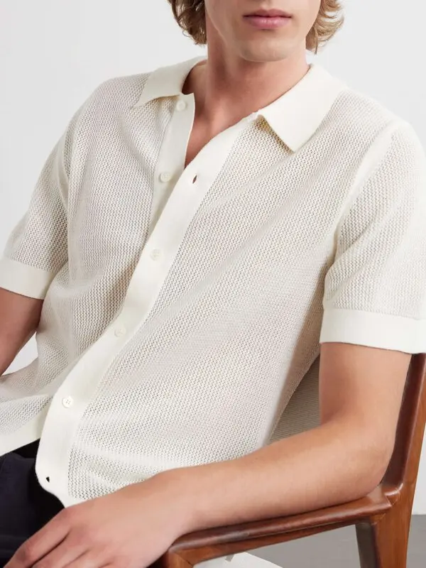 Onia Crocheted Cotton Shirt