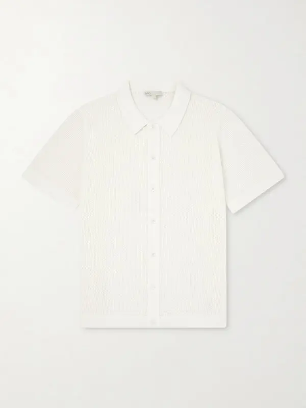 Onia Crocheted Cotton Shirt - Neutrals