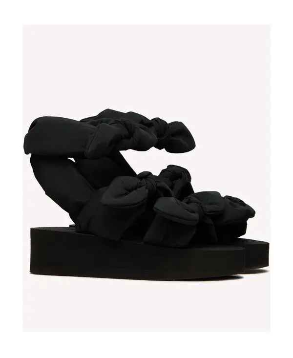 Red Valentino Bow Detailing Open-toe Platform Sandals - Black