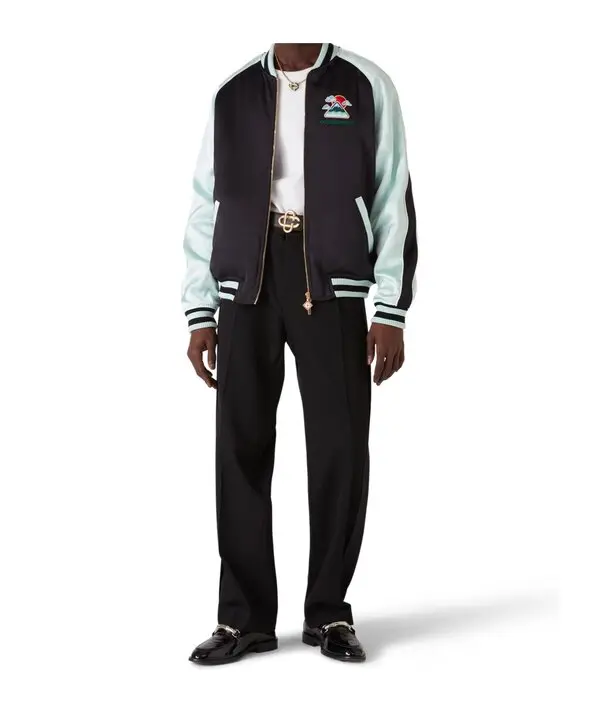Casablanca Embroidered Logo Bomber Jacket