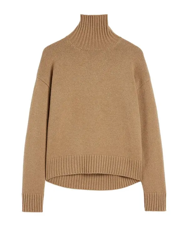 JIL SANDER Cashmere Blend High-neck Sweater - Cider