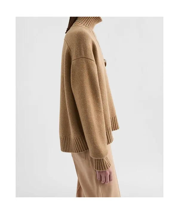 JIL SANDER Cashmere Blend High-neck Sweater - Cider