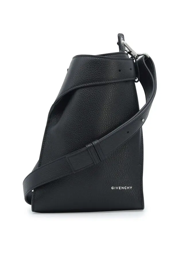 Givenchy Small Belted Hobo Bag In Grained Leather - Black