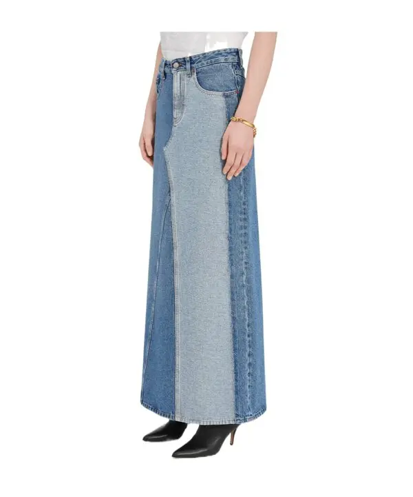 MAISON MARGIELA Two-tone Denim Maxi Skirt
