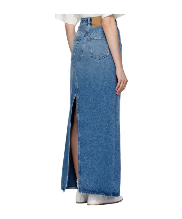 MAISON MARGIELA Two-tone Denim Maxi Skirt
