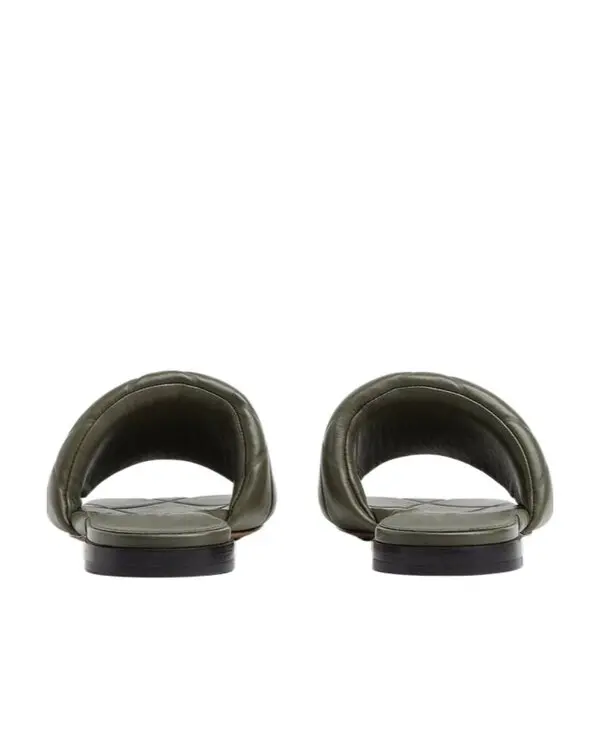 Bottega Veneta Lido Quilted Slides - Green
