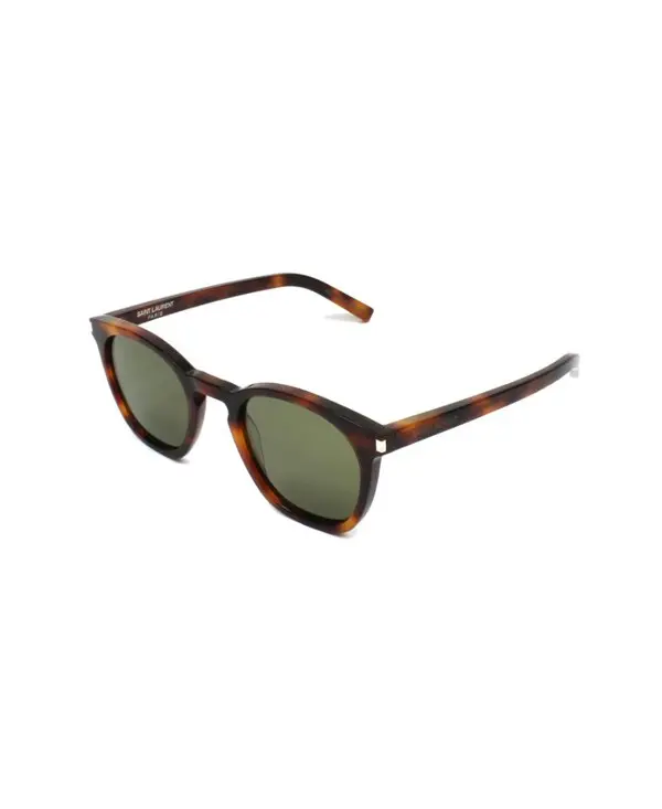 Saint Laurent Square Frame Tortoiseshell Sunglasses - Green
