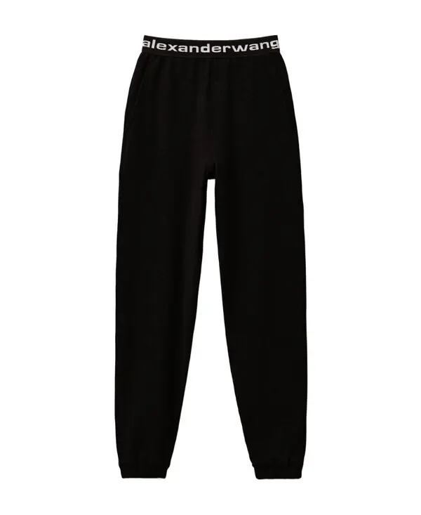 Alexander Wang Logo Waistband Sweatpants - Black