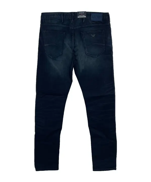 Emporio Armani Slim Fit Dark Wash Jeans - Black