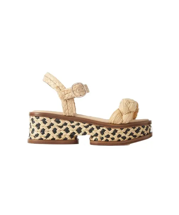 Gabriela Hearst Open-toe Platform Sandals With Buckled Ankle Strap