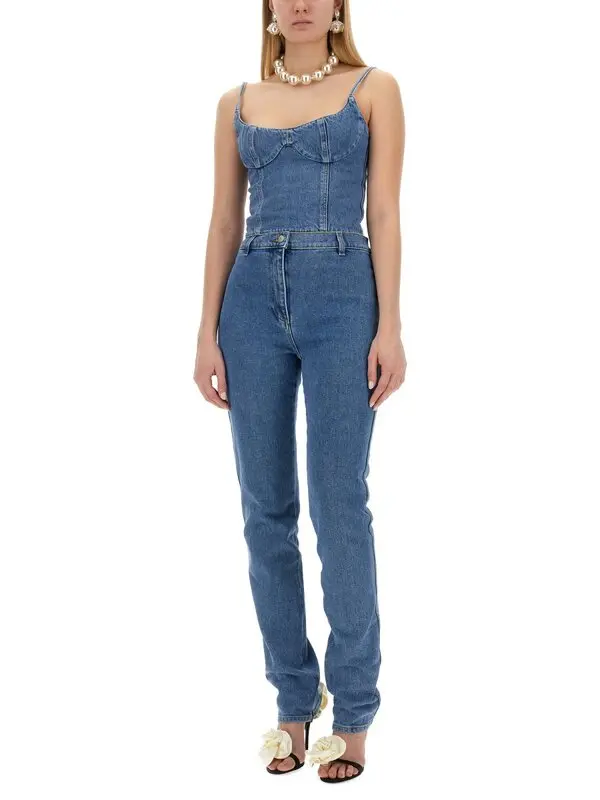 Magda Butrym Logo Patch Skinny Jeans