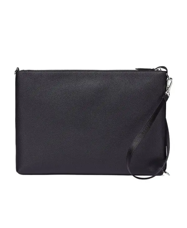 Fendi Roma Logo Embossed Zipped Pouch