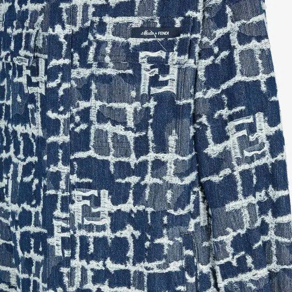 Fendi Logo Jacquard Denim Jacket