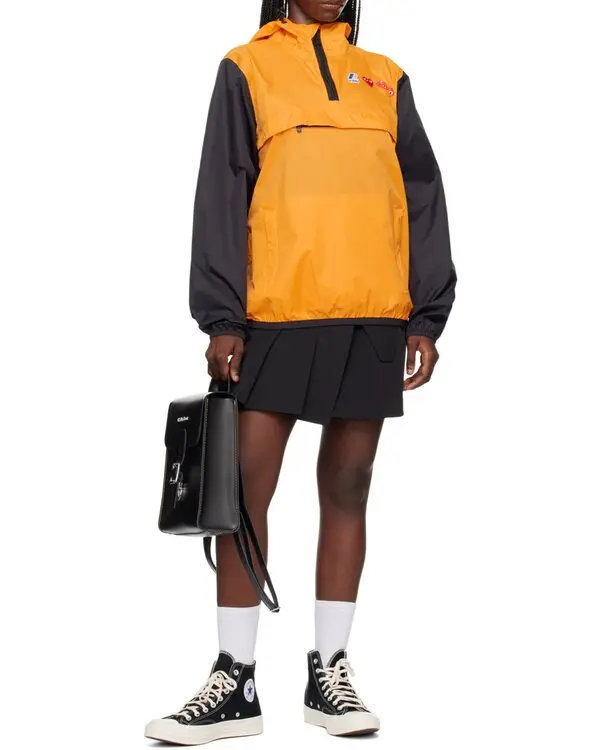 Play Comme Des Garcon Logo-print Hooded Jacket - Orange