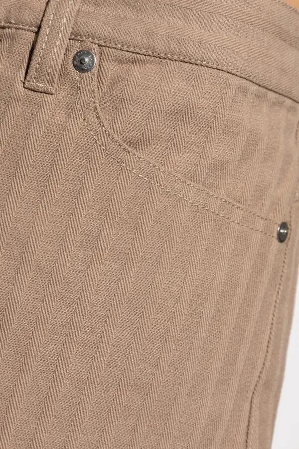 SAMSOE SAMSOE Striped Tailored Shorts - Brown