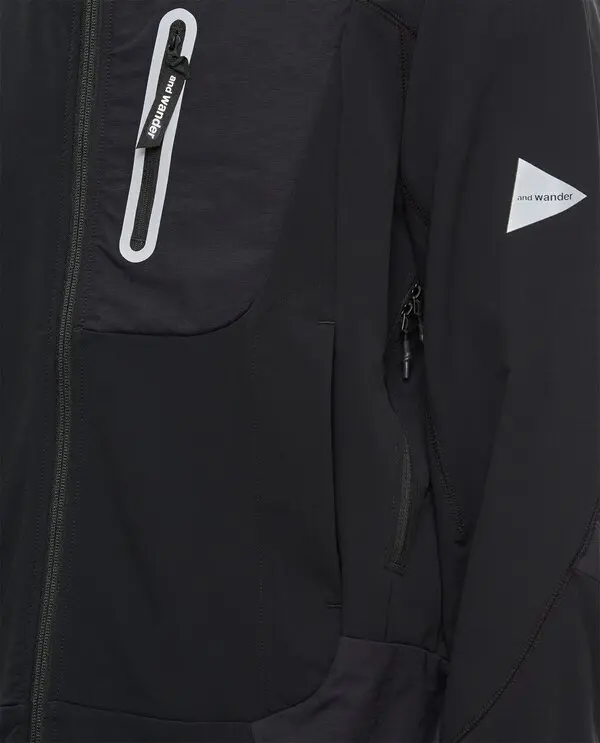AND WANDER Hooded Performance Jacket - Black