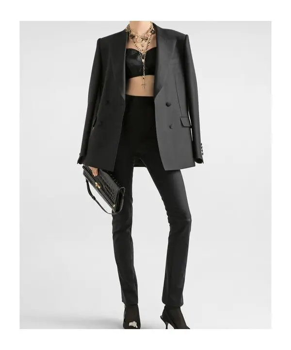 Dolce & Gabbana Double-breasted Blazer With Notched Lapels - Black