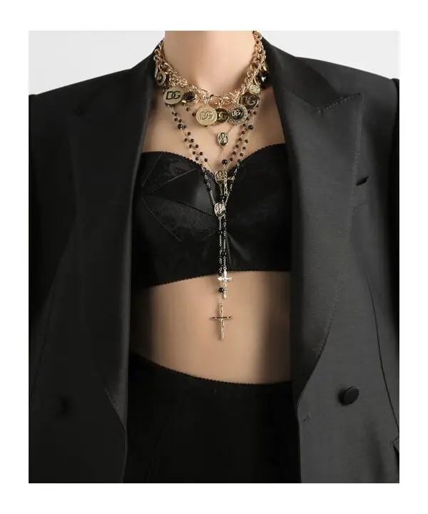 Dolce & Gabbana Double-breasted Blazer With Notched Lapels - Black