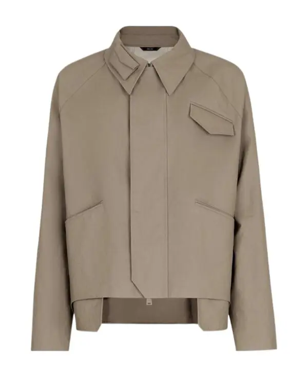 Fendi Cropped Asymmetrical Hem Jacket