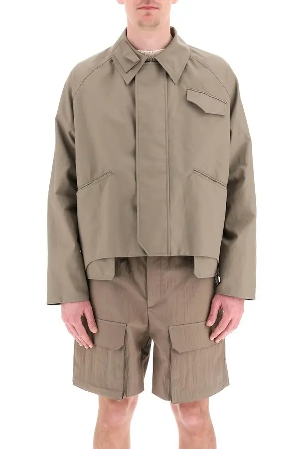 Fendi Cropped Asymmetrical Hem Jacket