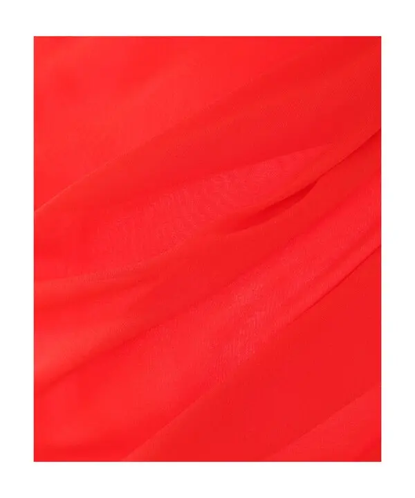 Blumarine Butterfly Crepe Asymmetrical Maxi Dress