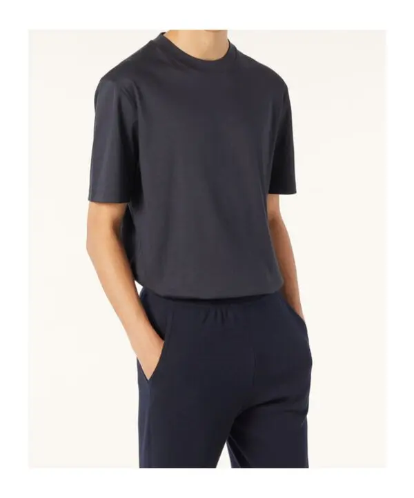 Loro Piana Short-sleeved Crewneck T-shirt - Navy Blue
