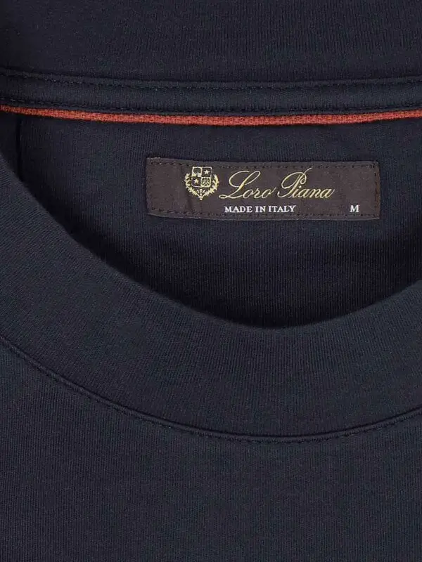 Loro Piana Short-sleeved Crewneck T-shirt - Navy Blue