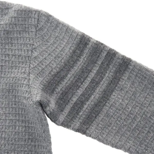 Thom Browne Long-sleeved Pullover Sweater - Light Gray